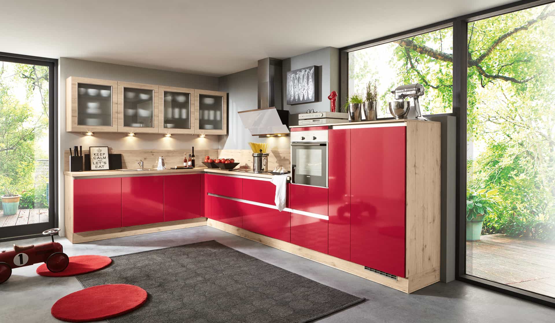 Küchen in rot - Lieblingsküchen - wo Sie Ihre Küche kaufen